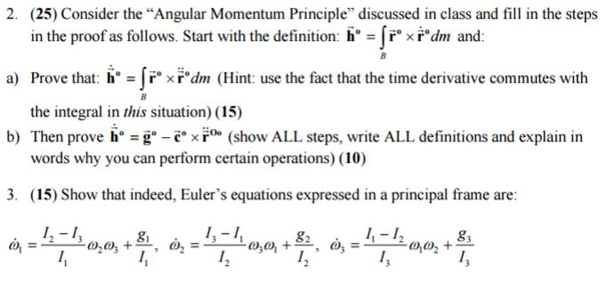 Solved Consider the "Angular Momentum Principle" discussed | Chegg.com