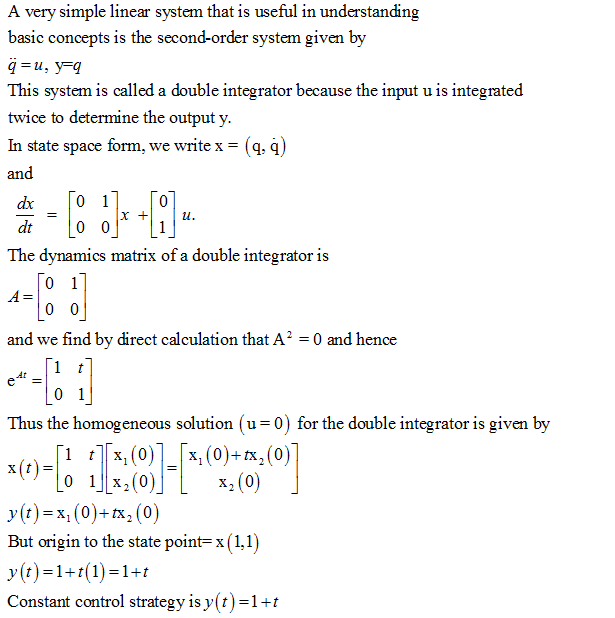 Solved Exercises 7.1 (Double integrator) Consider the double | Chegg.com