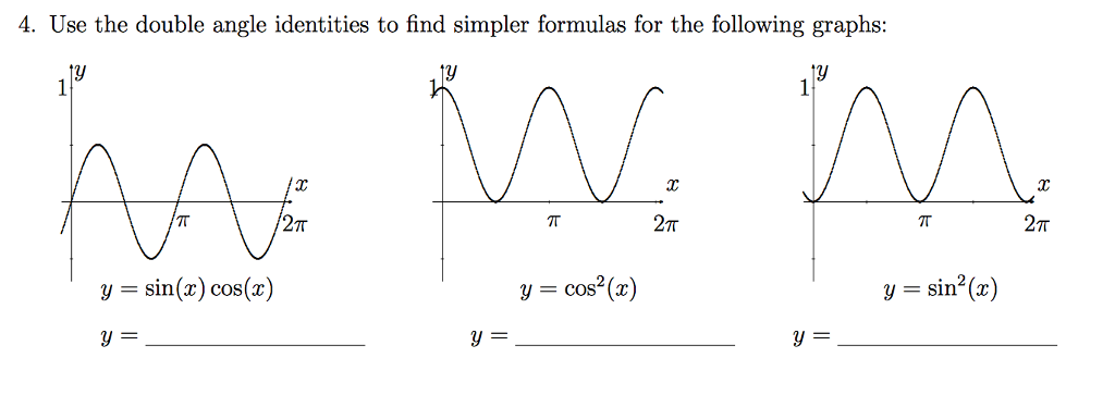 Solved 4. Use the double angle identities to find simpler | Chegg.com