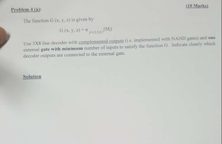 Solved Problem 4(a) 10 Marks) The function G (x, y, z) is | Chegg.com