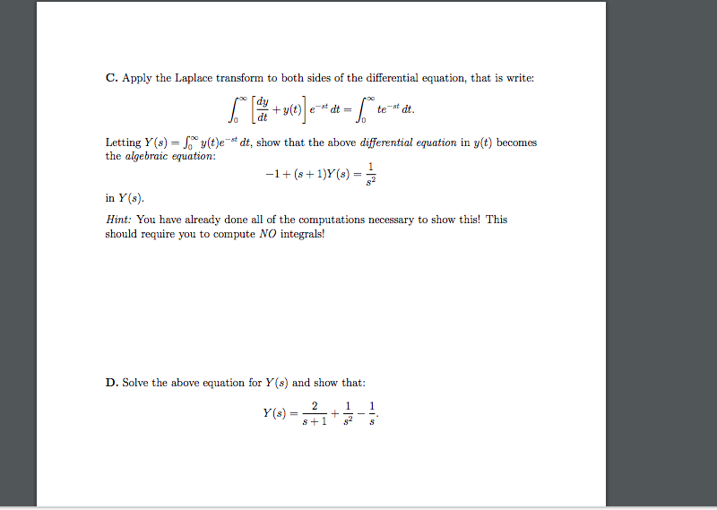 Solved IV. (Transforming a linear first order ODE) Consider | Chegg.com