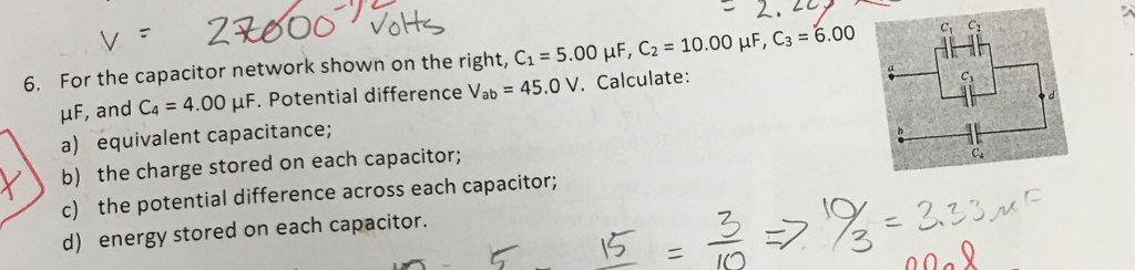 Solved For the capacitor network shown on the right, C_1 = | Chegg.com