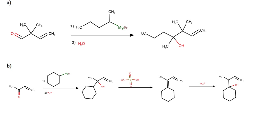 Solved CH CH 2) He O MgBr MgBr H2O OH | Chegg.com