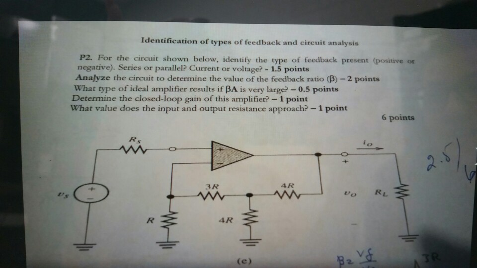 How to identify type of feedback amplifier circuit