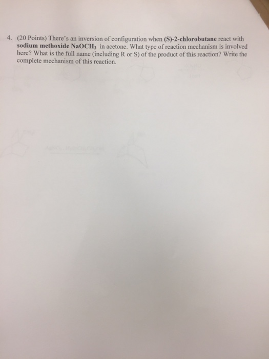 Solved There's an inversion of configuration when | Chegg.com