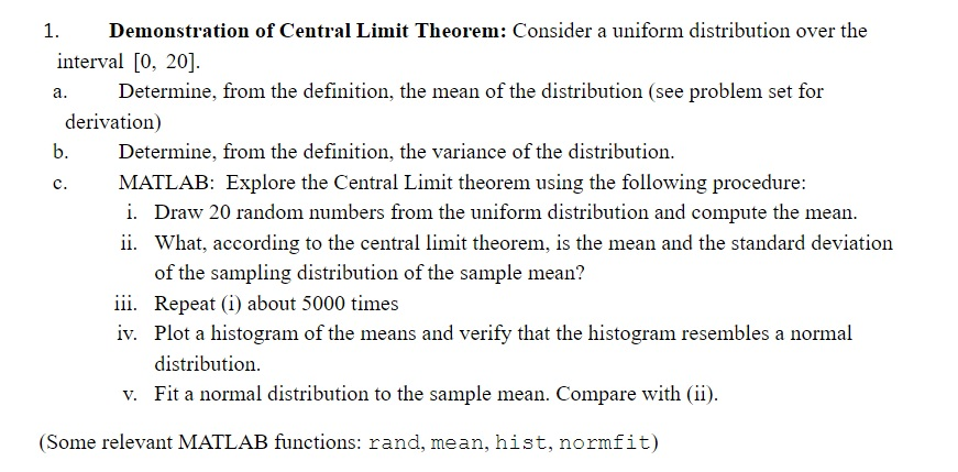 Solved Consider a uniform distribution over the interval [0, | Chegg.com