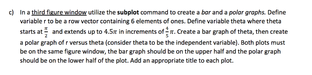 Solved In a third figure window utilize the subplot command | Chegg.com
