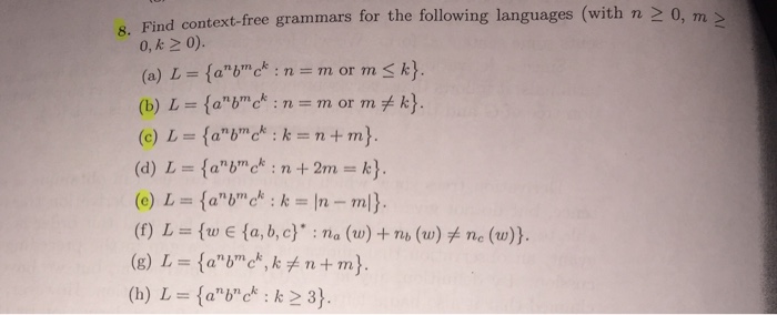 Solved Find context-free grammars for the following | Chegg.com