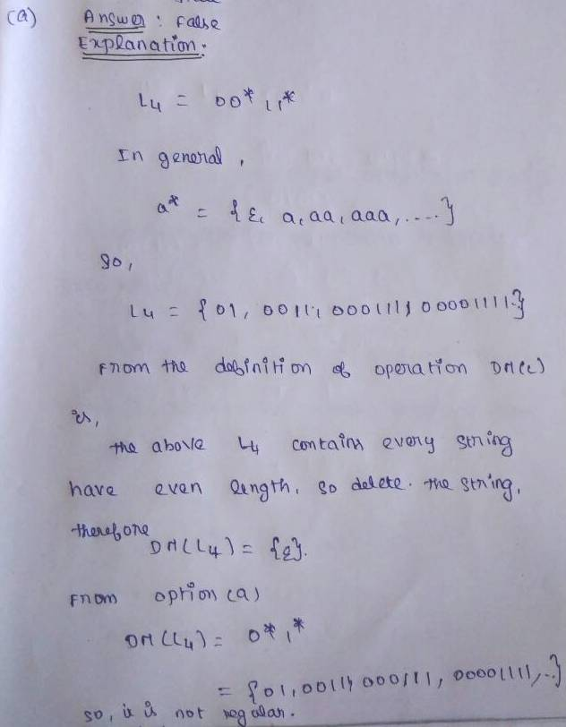 Answered! The operation DM(L) is defined as follows: 1. Throw away ...