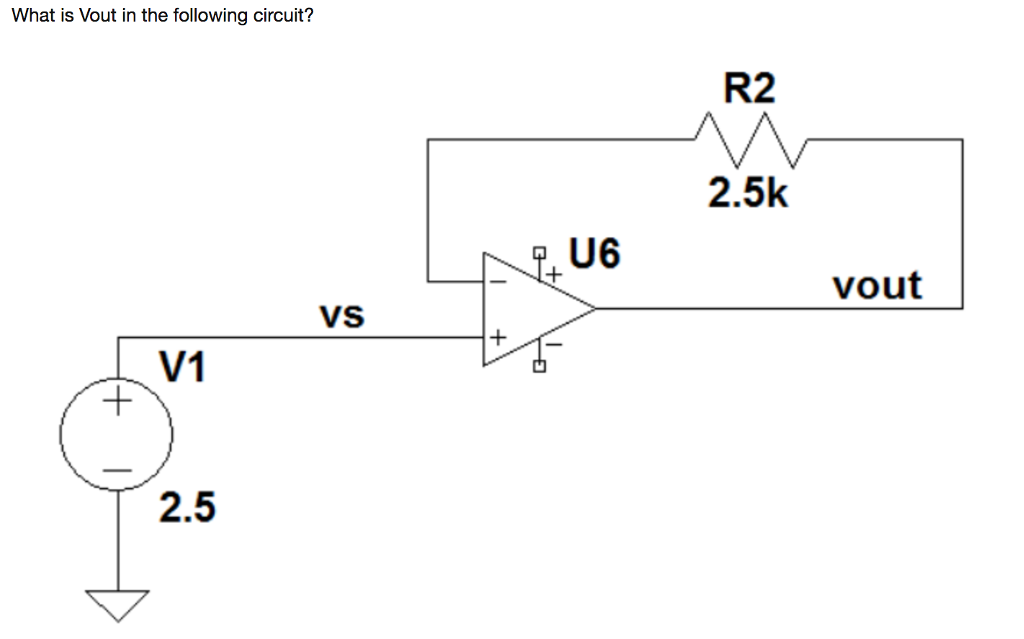 Solved What is Vout in the following circuit? | Chegg.com
