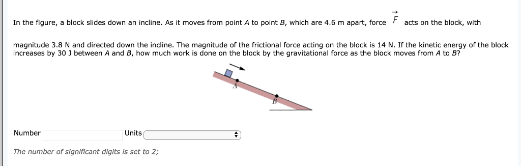 Solved In the figure, a block slides down an incline. As it | Chegg.com