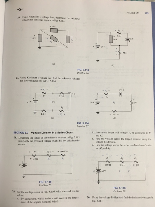 Solved Using Kirchhoff's voltage law, determine the unknown | Chegg.com Solved Using Kirchhoff's voltage law, determine the unknown | Chegg.com