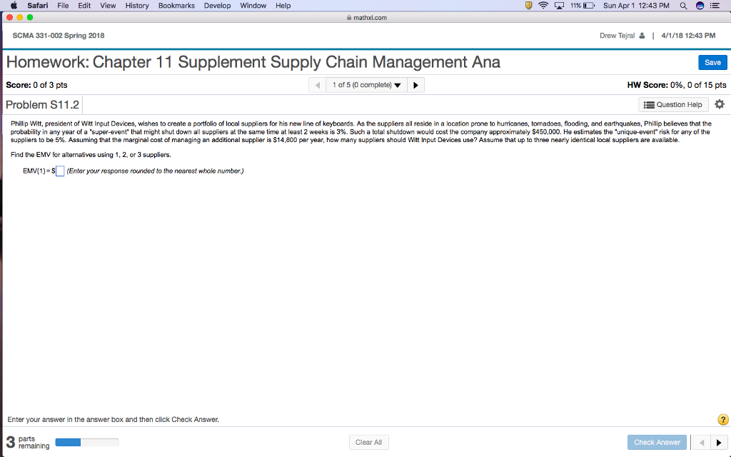I need EMV(1) , EMV(2) , EMV(3), and: Based on the | Chegg.com
