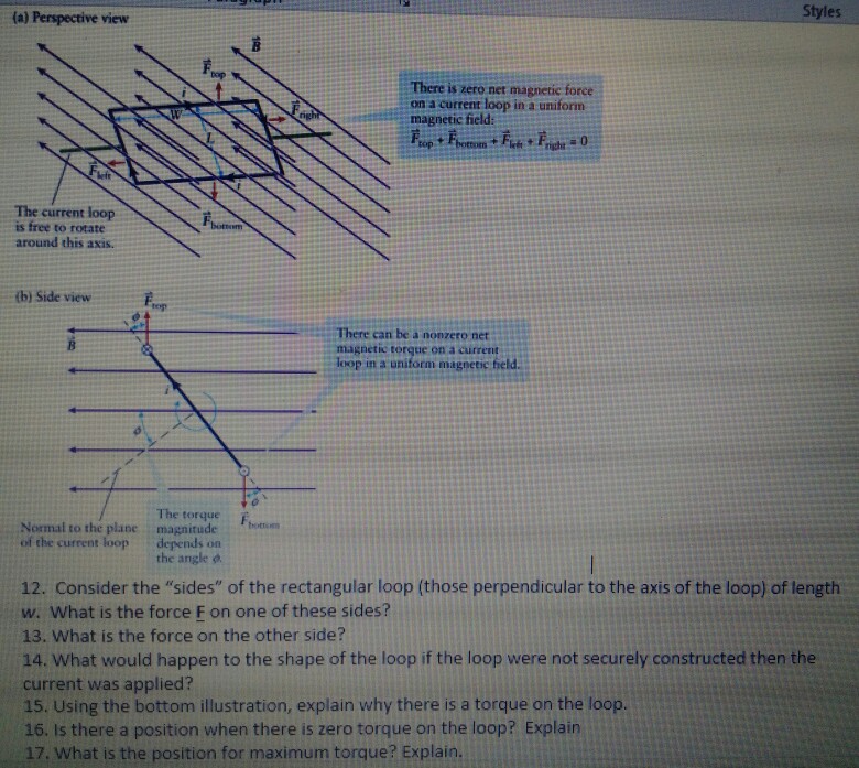 Solved Consider the "sides" of the rectangular loop (those | Chegg.com