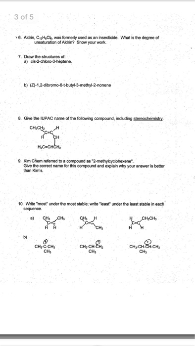 Solved Aldrin, C_12H_6CI_8 was formerly used as an | Chegg.com