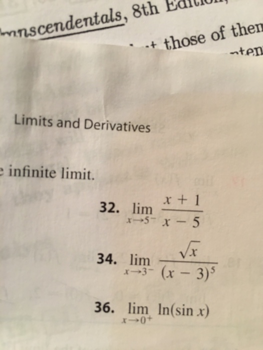 Solved lim --> 5- x + 1 / x -5 and lim -->3- square root x | Chegg.com