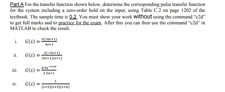 Solved Table C2 Table of z-Transforms of Some Common | Chegg.com