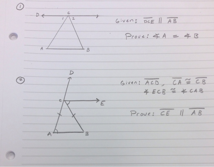 Solved Please Solve These Two Geometry Proof Problems In Chegg