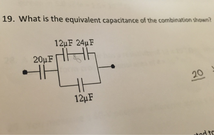 Solved What is the equivalent capacitance of the combination | Chegg.com