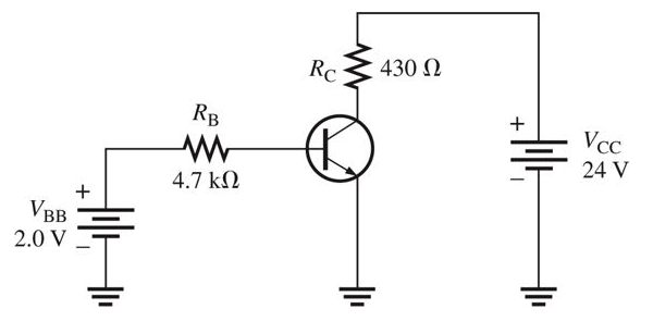 Solved 5 . Determine the k, and VC for the transistor | Chegg.com