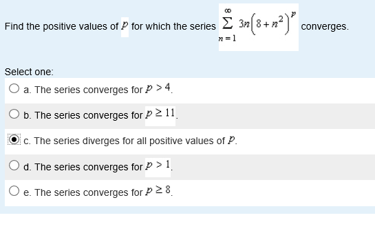 Solved Find the positive values of P for which the series | Chegg.com