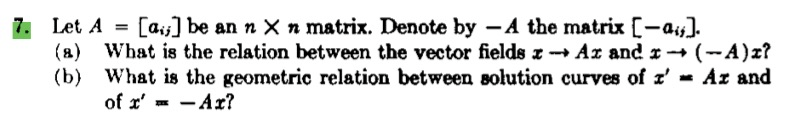 Solved let a=[aij] be an n*n matrix. denote by -a the matrix | Chegg.com