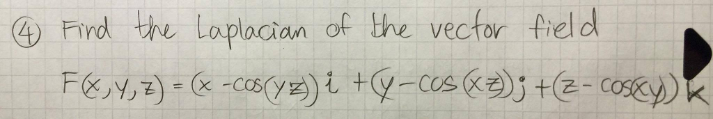 Solved Find the laplacian of vector field | Chegg.com