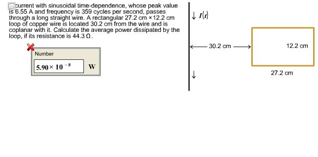 Solved urrent with sinusoidal time-dependence, whose peak | Chegg.com