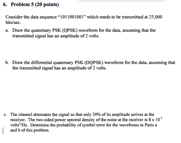 Solved Consider the data sequence "1011001001" which needs | Chegg.com