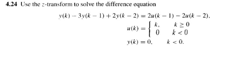Solved Use the z-transform to solve the difference equation | Chegg.com