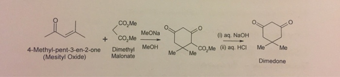 Solved The explained reaction mechanism for dimedone from | Chegg.com