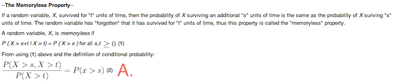 Solved I understand the concept of memoryless property. but | Chegg.com