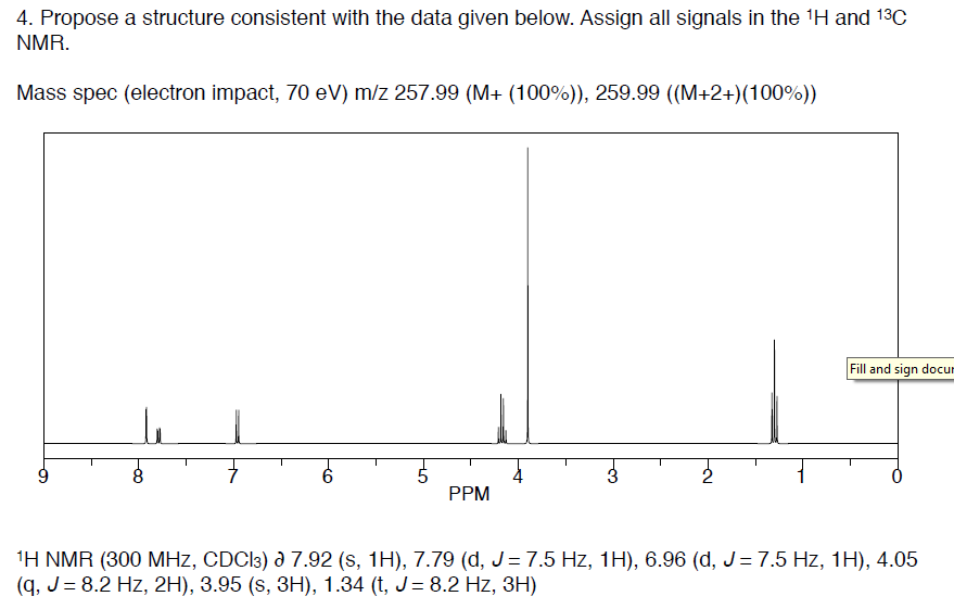 Solved Propose a structure consistent with the data given | Chegg.com