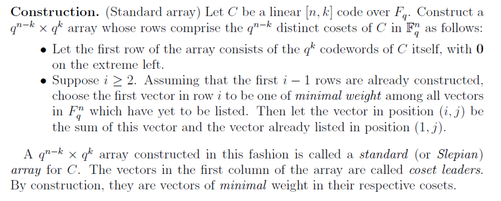 Solved 11000 2. Let C be the binary linear code for which G | Chegg.com