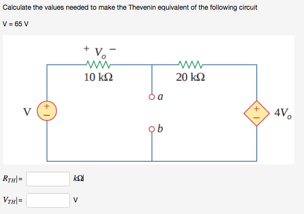 Solved Calculate the values needed to make the Thevenin | Chegg.com