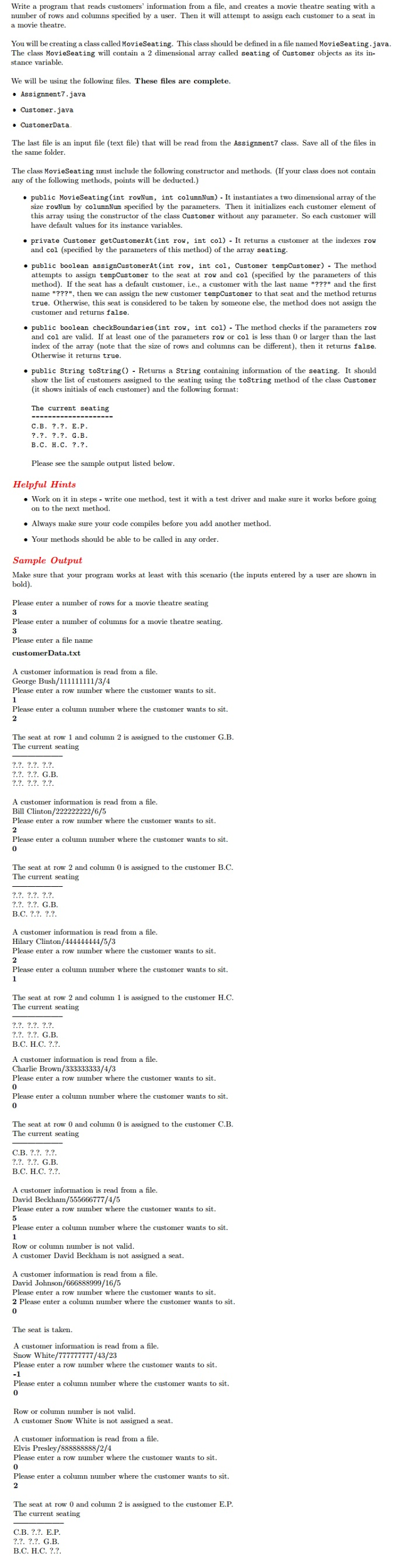 Solved Write a program that reads customers' information | Chegg.com