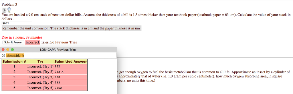 Solved Problem 3 63 um). Calculate the value of your stack | Chegg.com