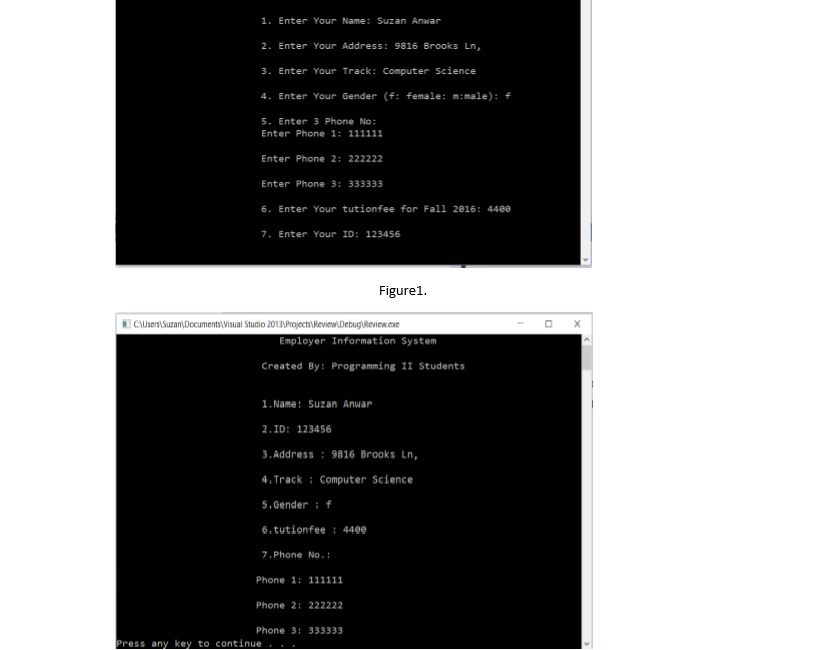 Solved Write a C++ program to enter a student information as | Chegg.com