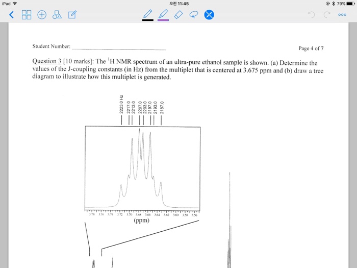 Solved The ^1H NMR spectrum of an ultra-pure ethanol sample | Chegg.com