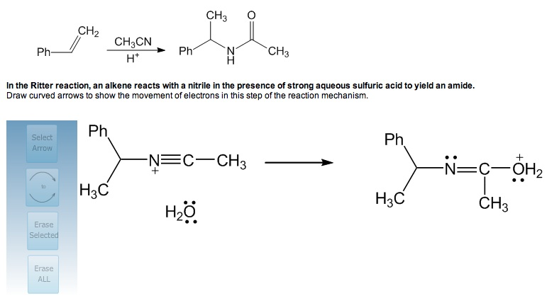 In the Ritter reaction, an alkene reacts with a | Chegg.com
