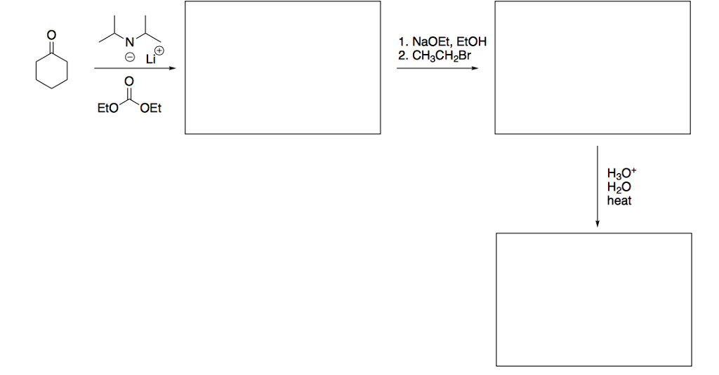 Solved C) 1. NaOEt, EtOH 2. CH3CH2Br Eto OEt H30+ 140 heat | Chegg.com