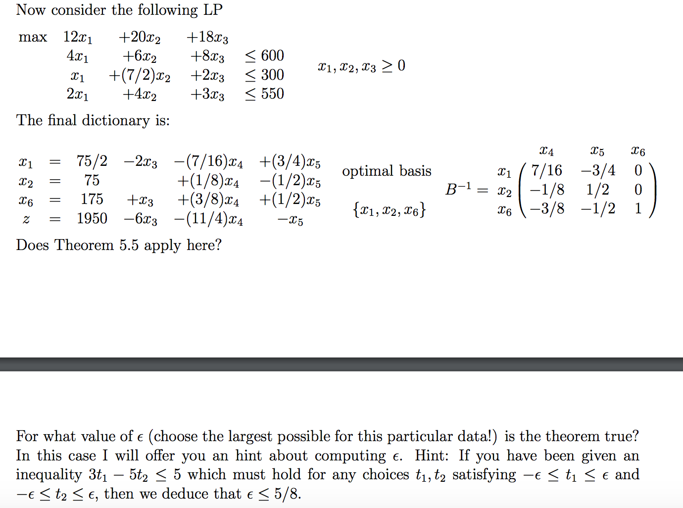Solved Theorem 5.5 is taken from page 65-66 of V. Chvatal's | Chegg.com