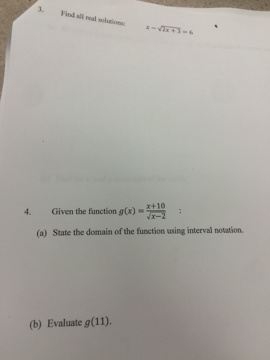 Solved Find all real solutions: x - squareroot 2x + 3 = 6 | Chegg.com