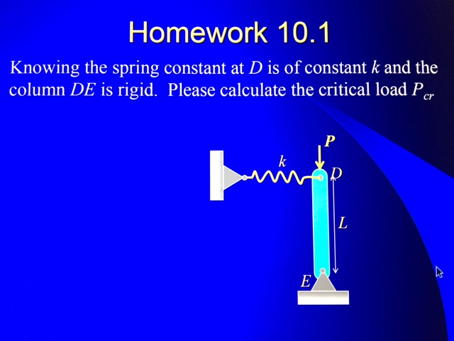 Solved Knowing the spring constant at D is of constant k and | Chegg.com