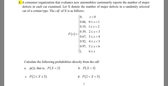 Solved A consumer organization that evaluates new | Chegg.com