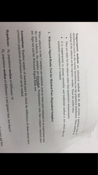 Solved 8. Nonparametric statistical methods are used a. | Chegg.com