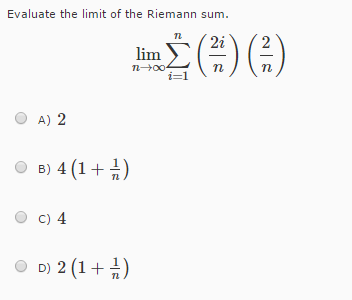 Solved Evaluate the limit of the Riemann sum. lim_n | Chegg.com