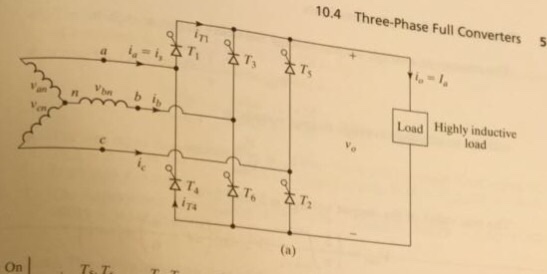 Solved 3. A phase-controlled six-pulse rectifier (see Figure | Chegg.com
