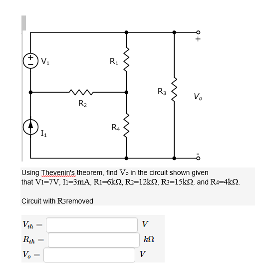 Solved Using Thevenin's theorem, find V_0 in the circuit | Chegg.com