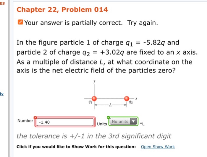 Solved In the figure particle 1 of charge q_1 = -5.82q and | Chegg.com